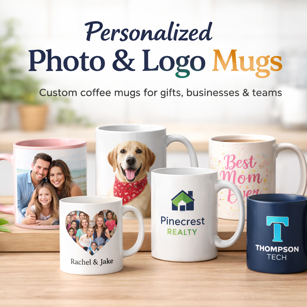 Personalized Photo & Logo Mugs | Custom Coffee Mugs USA