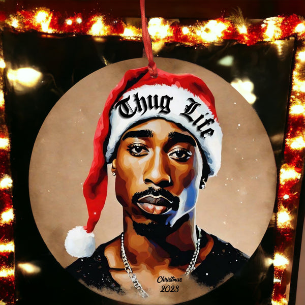 Tupac Christmas Ornament Gift