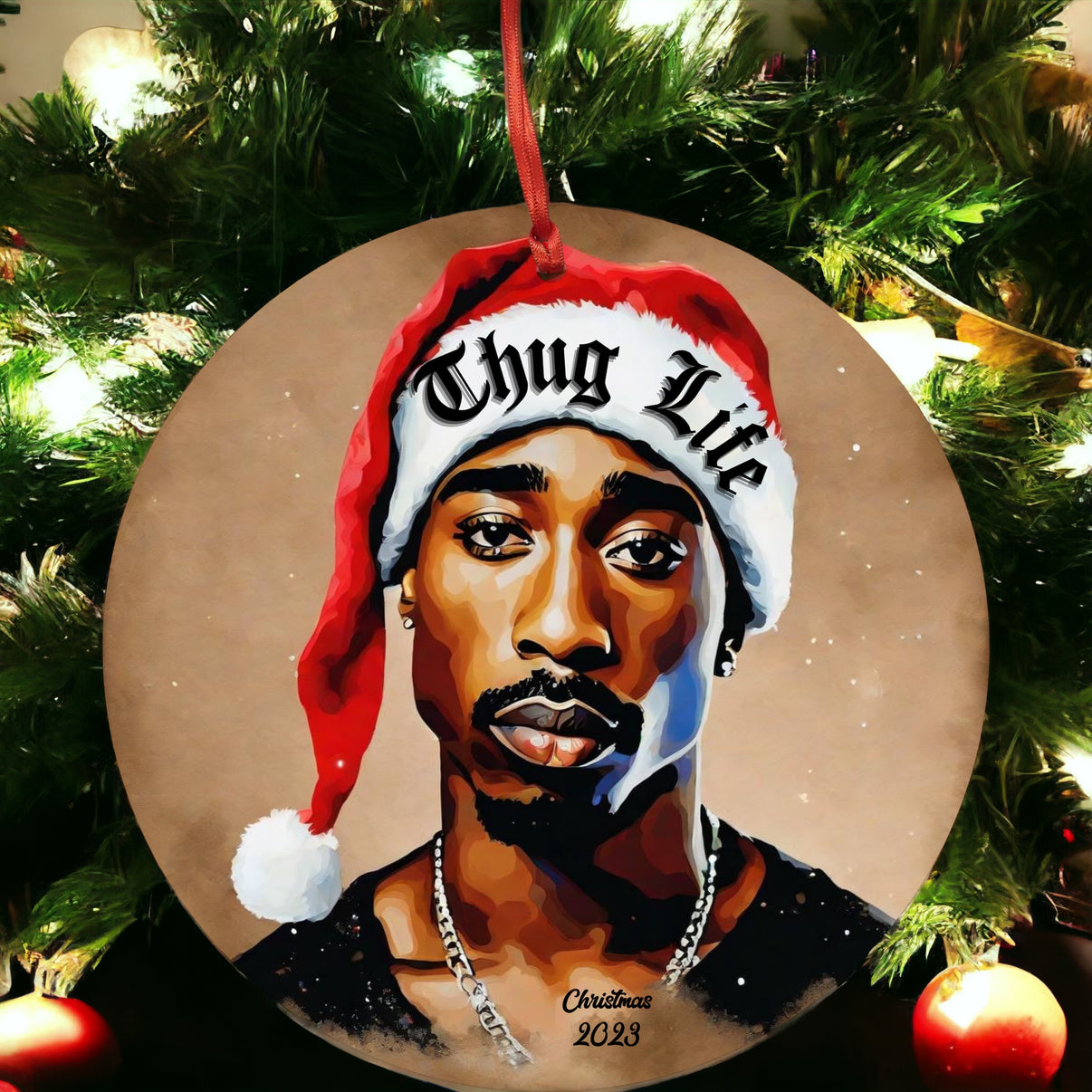 Tupac Christmas Ornament Gift